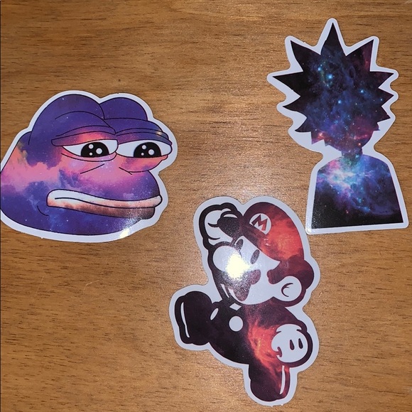 Accessories | 3 Cartoonmeme Galaxy Stickers | Poshmark